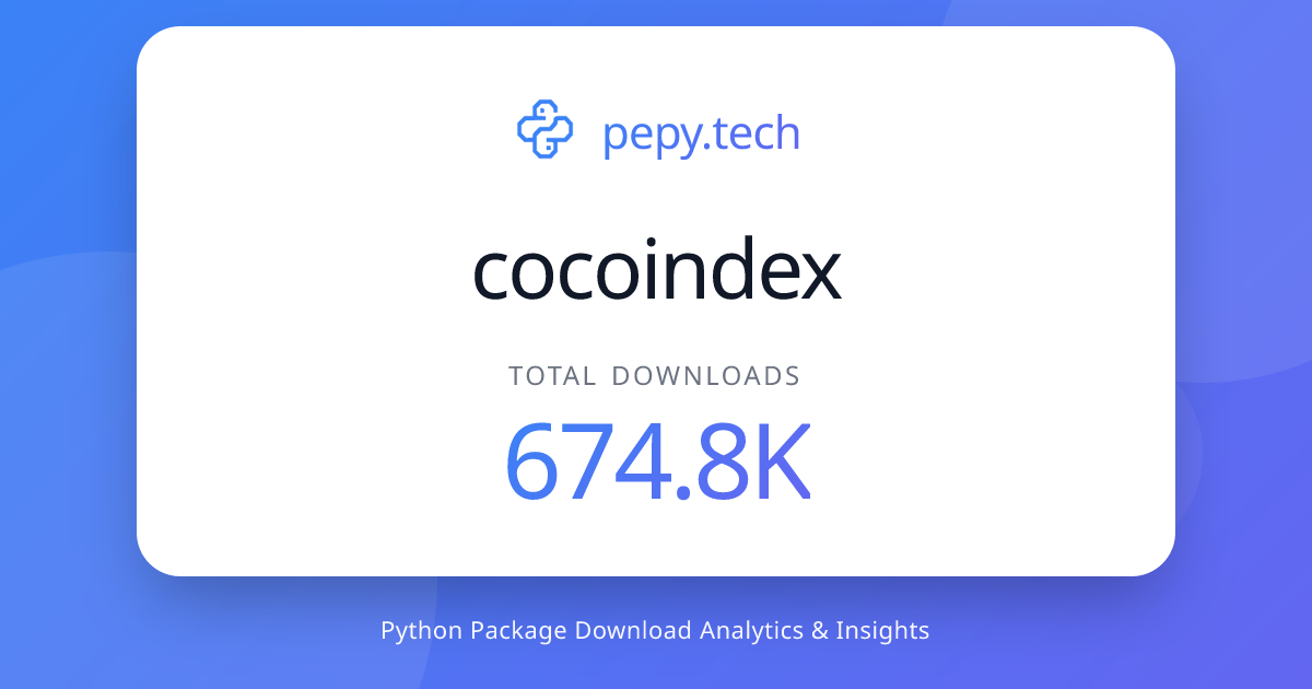 cocoindex download stats