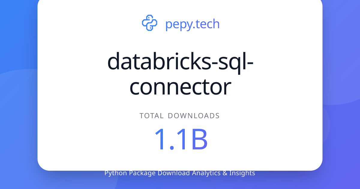databricks-sql-connector download stats
