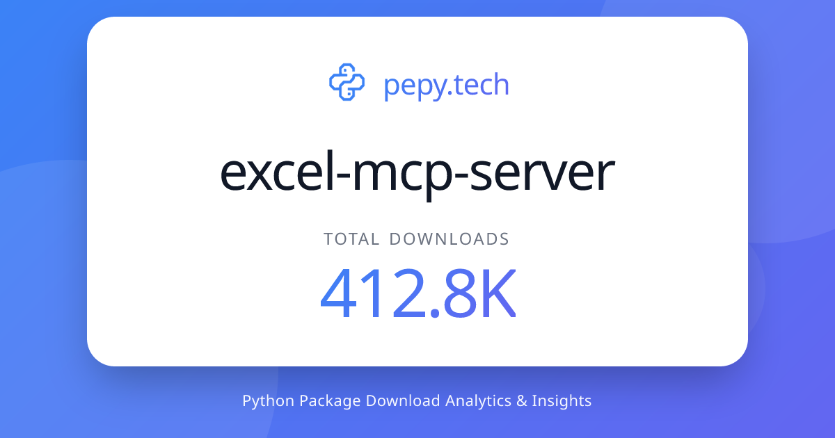 excel-mcp-server download stats