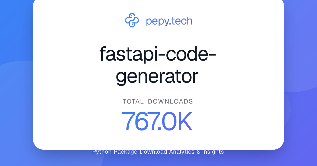 fastapi-code-generator download stats
