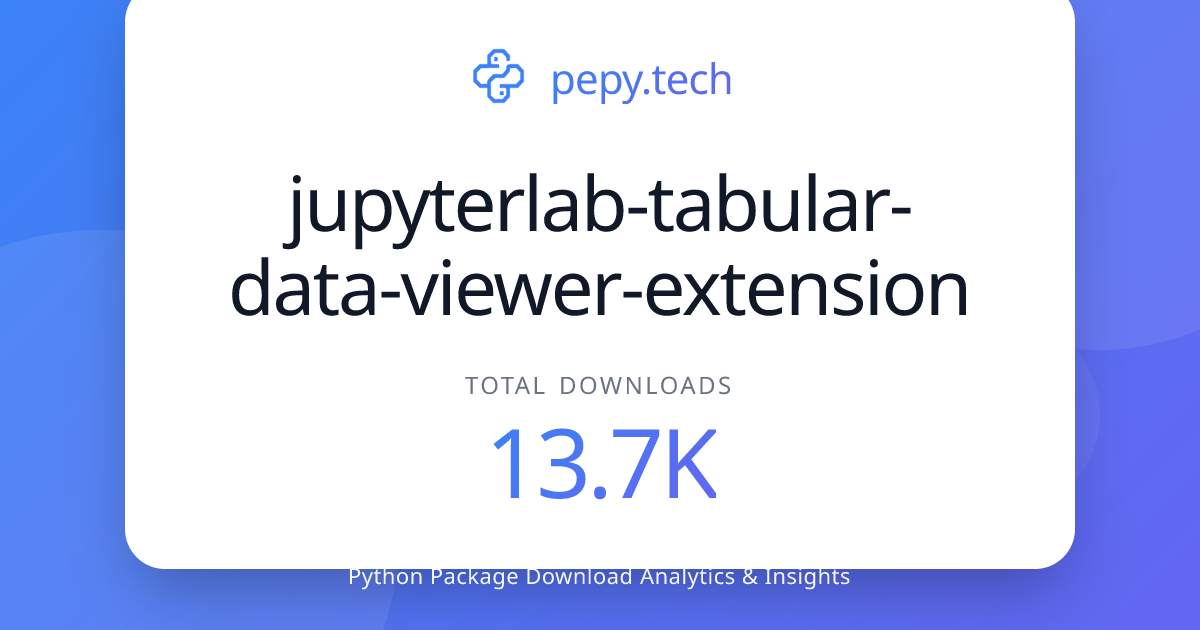jupyterlab-tabular-data-viewer-extension download stats