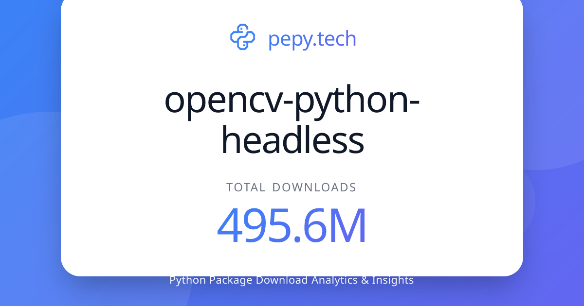 opencv-python-headless download stats