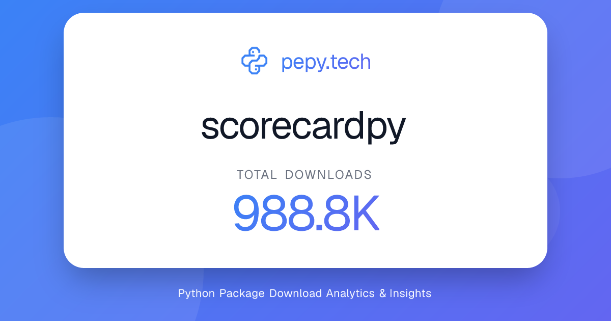 scorecardpy download stats