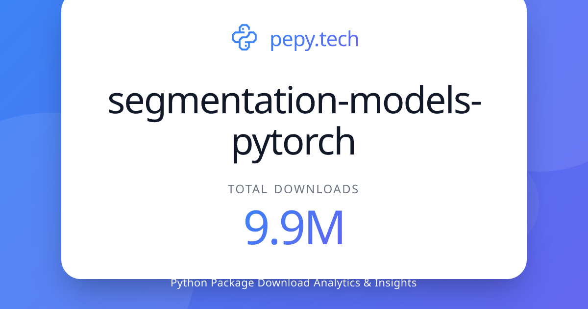 segmentation-models-pytorch download stats