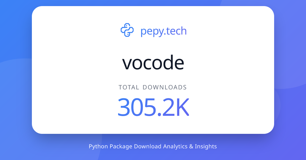 vocode download stats